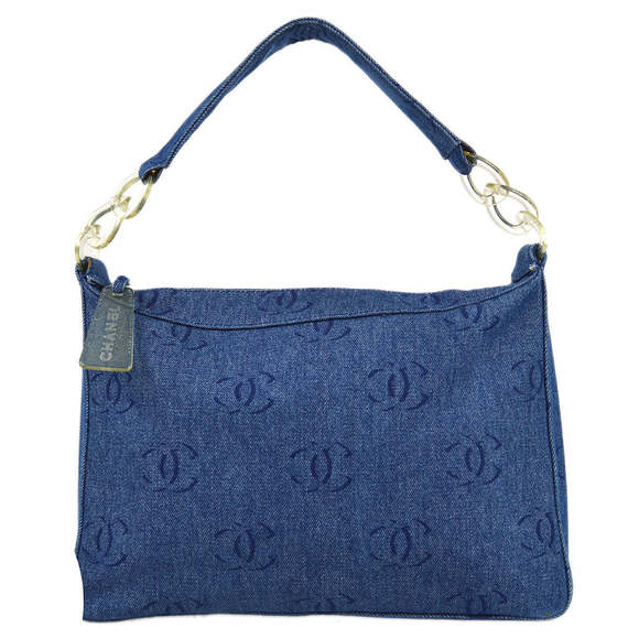 CHANEL | Bags | Chanel Blue Denim Hobo Shoulder Bag 12113 | Poshmark